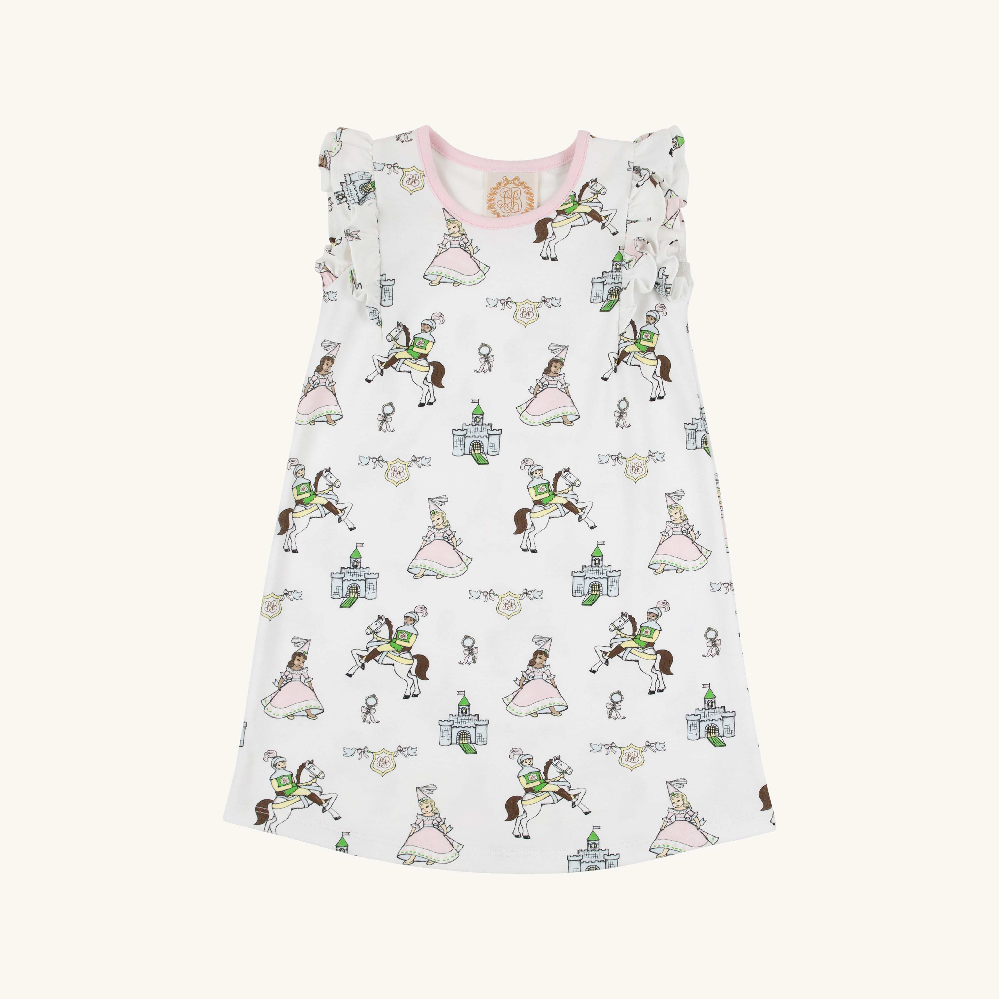 Ruehling Ruffle Dress - Darling Duchess with Palm Beach Pink