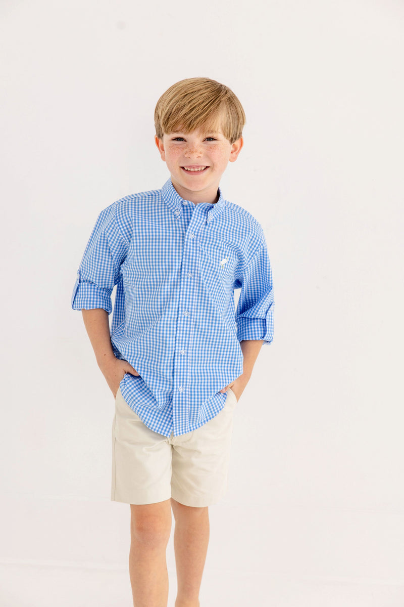 Dean's List Dress Shirt - Sunrise Blvd Blue Mini Gingham