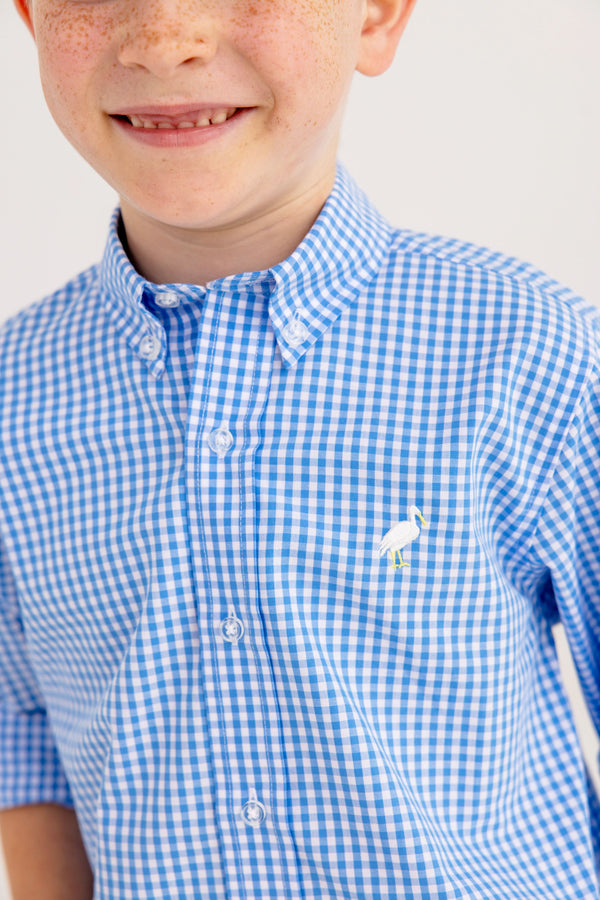 Dean's List Dress Shirt - Sunrise Blvd Blue Mini Gingham