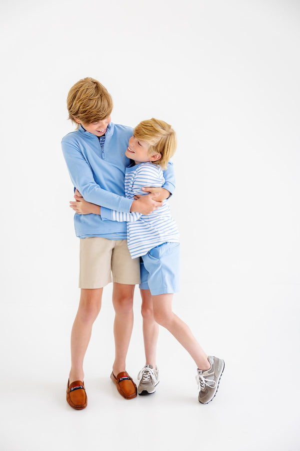 Hayword Half-Zip Sarasota Sky Tonal Stork - Boys Easter Sweater ...