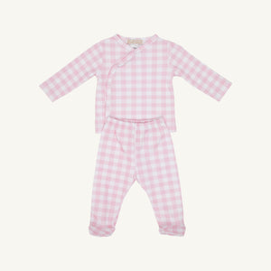 Cameron Cross-Front Set - Palm Beach Pink Gingham