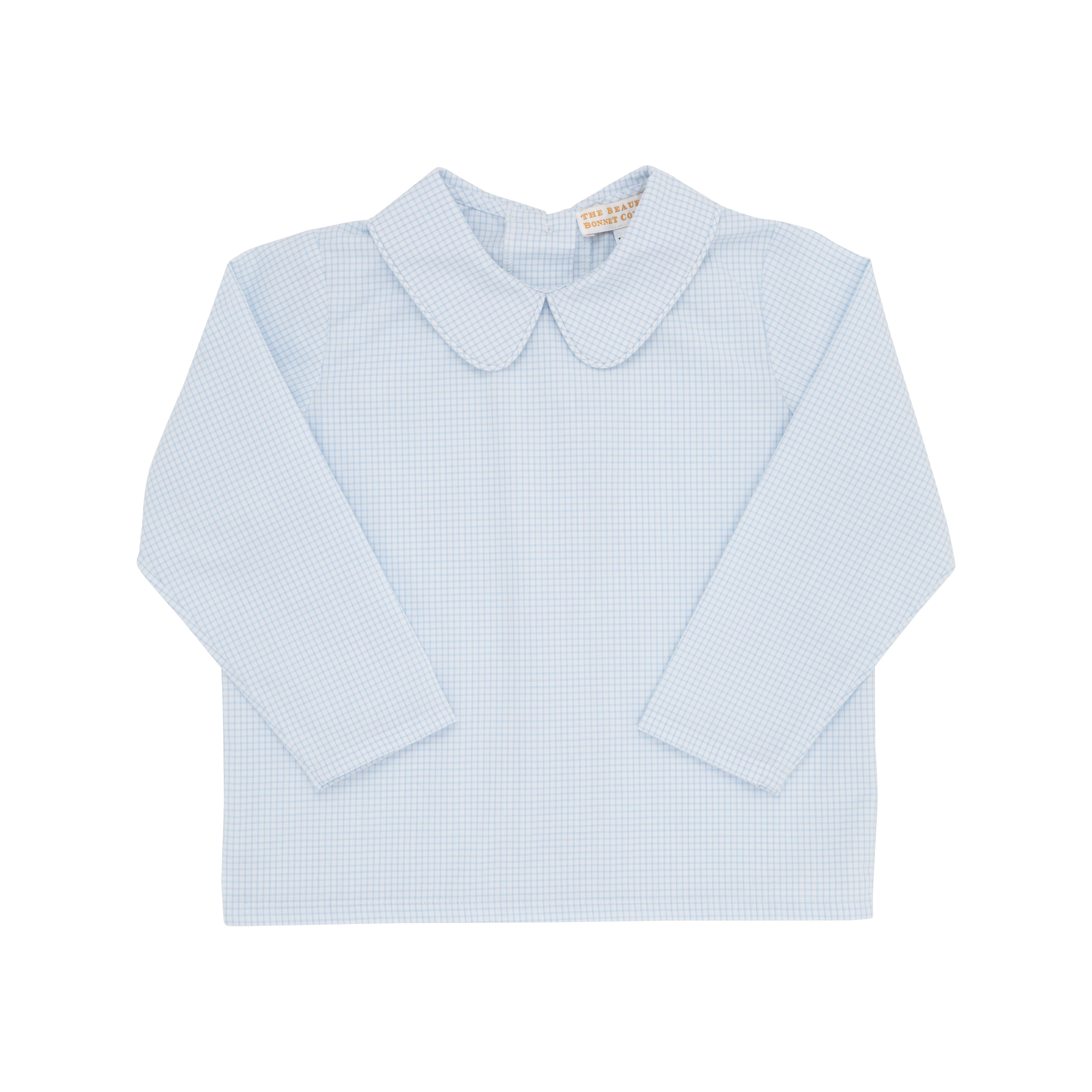 Peter Pan Collar Shirt & Onesie (Long Sleeve Woven) - Barrington Blue ...