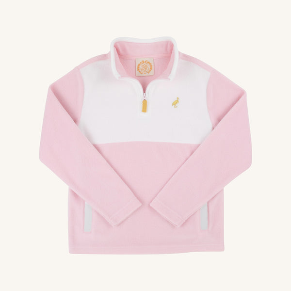 pink half zip