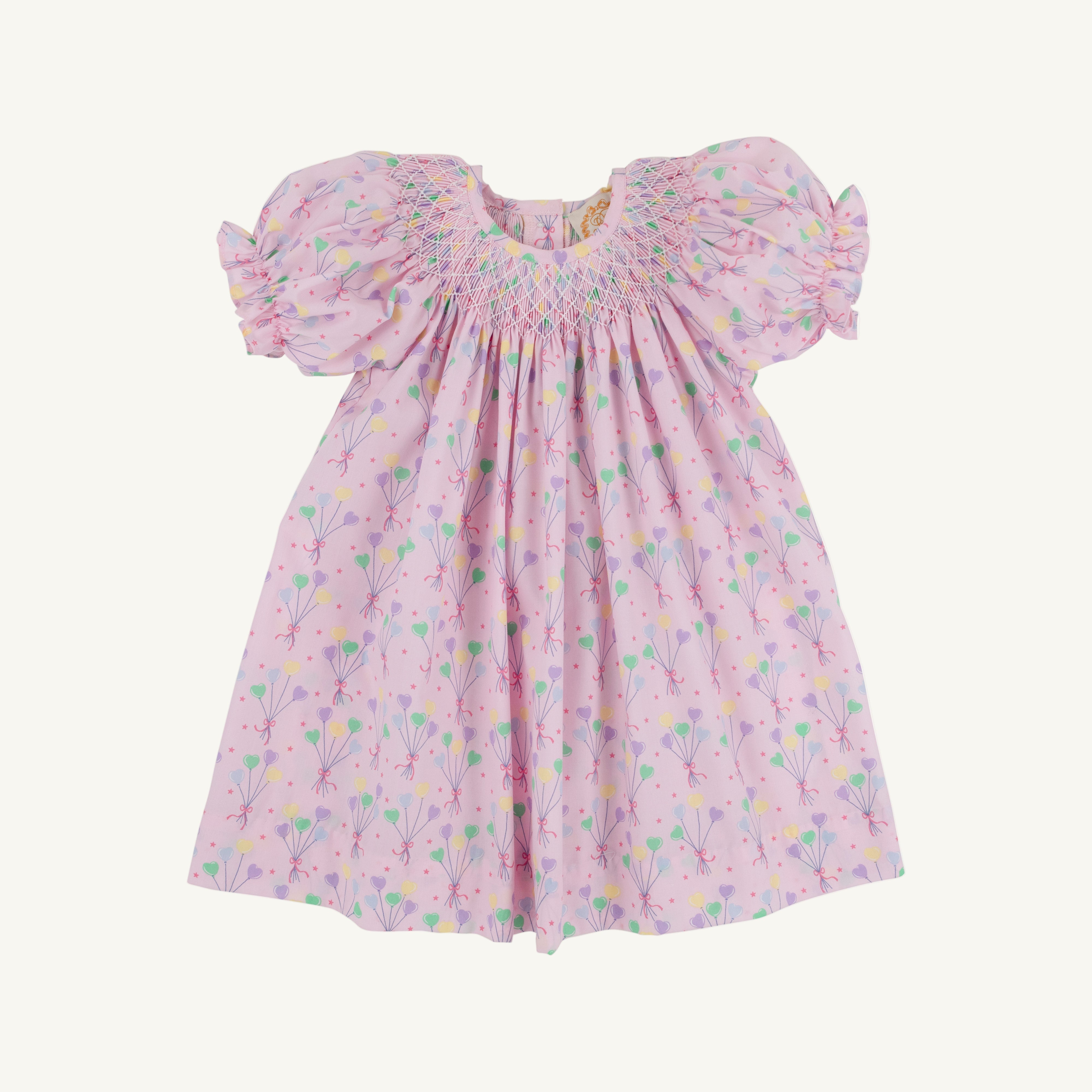 Short Sleeve Sandy Smocked Dress Girls - A Little Pop Hand Smocked